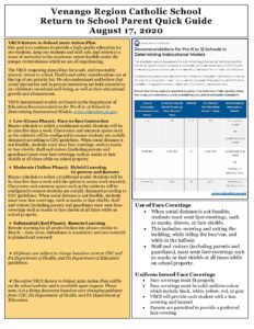 Reopening Plan Parent Flyer | St. Stephen School